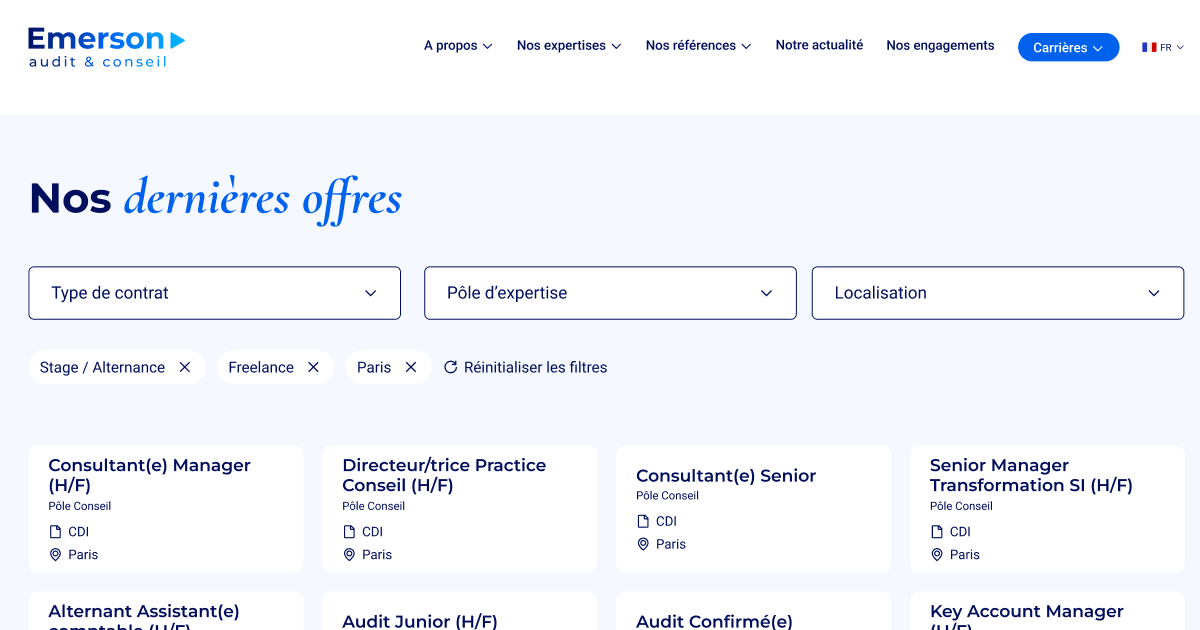 Emerson Audit & Conseil | Offres d'emploi